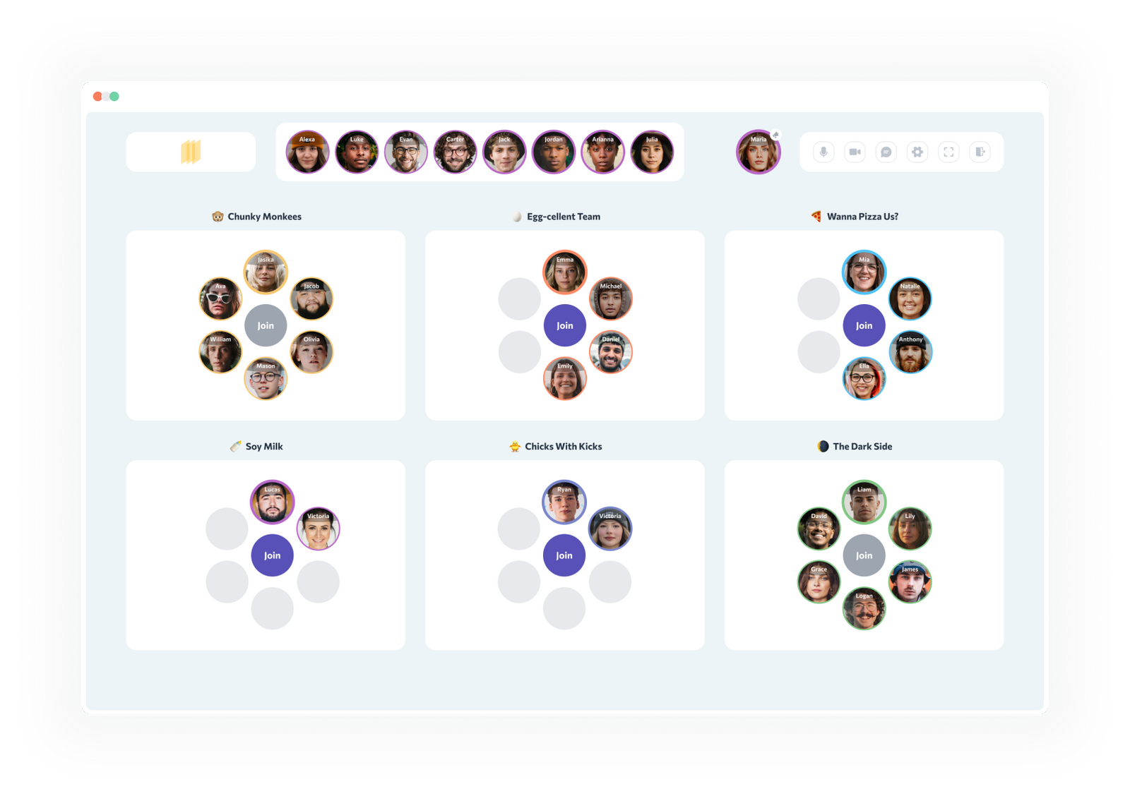 Teamroom - A tool for conducting virtual events